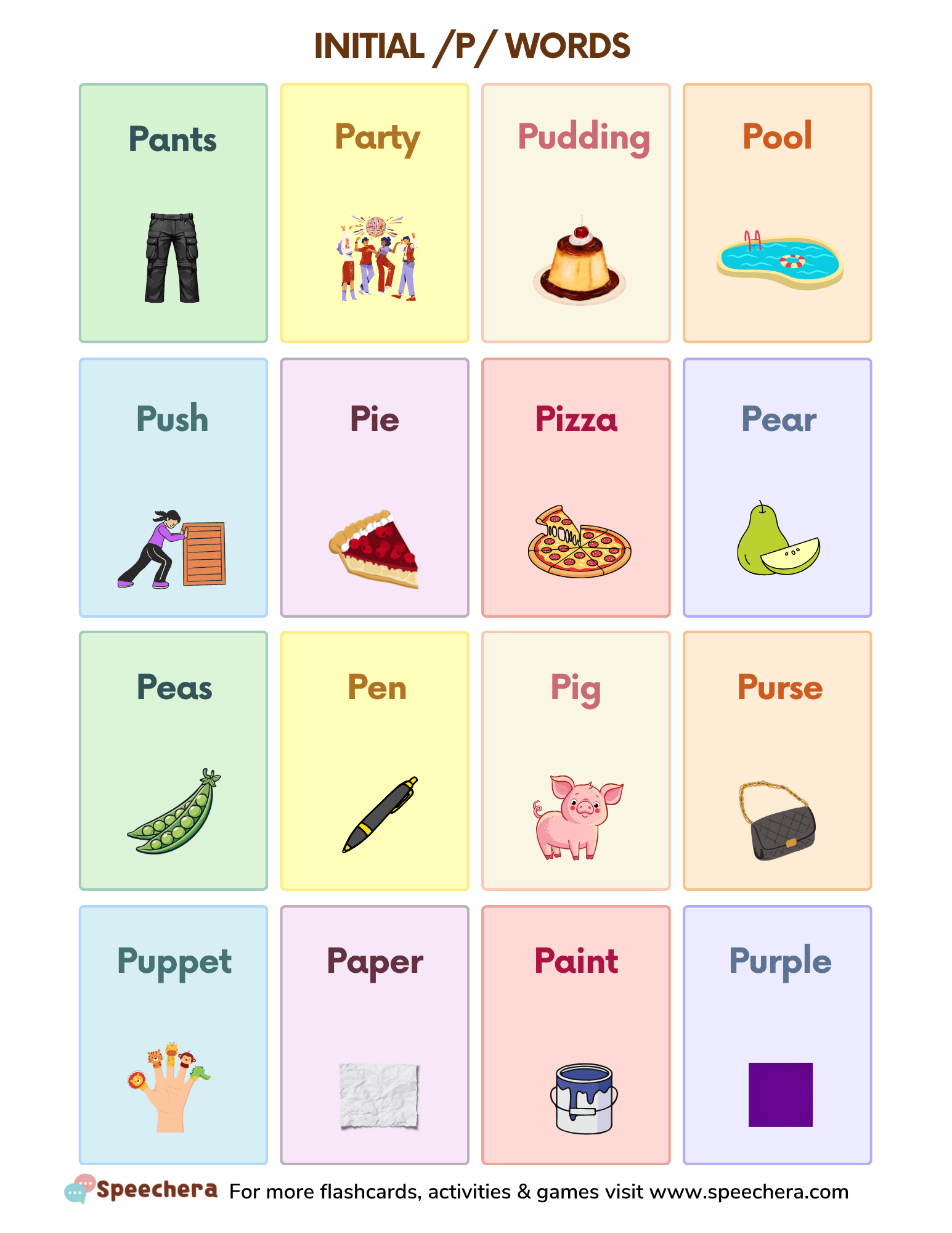 How to Teach P Sound: Articulation Activities, and Word Lists for ...