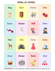 Free Initial D Sound Words for Speech Therapy | Speech Era