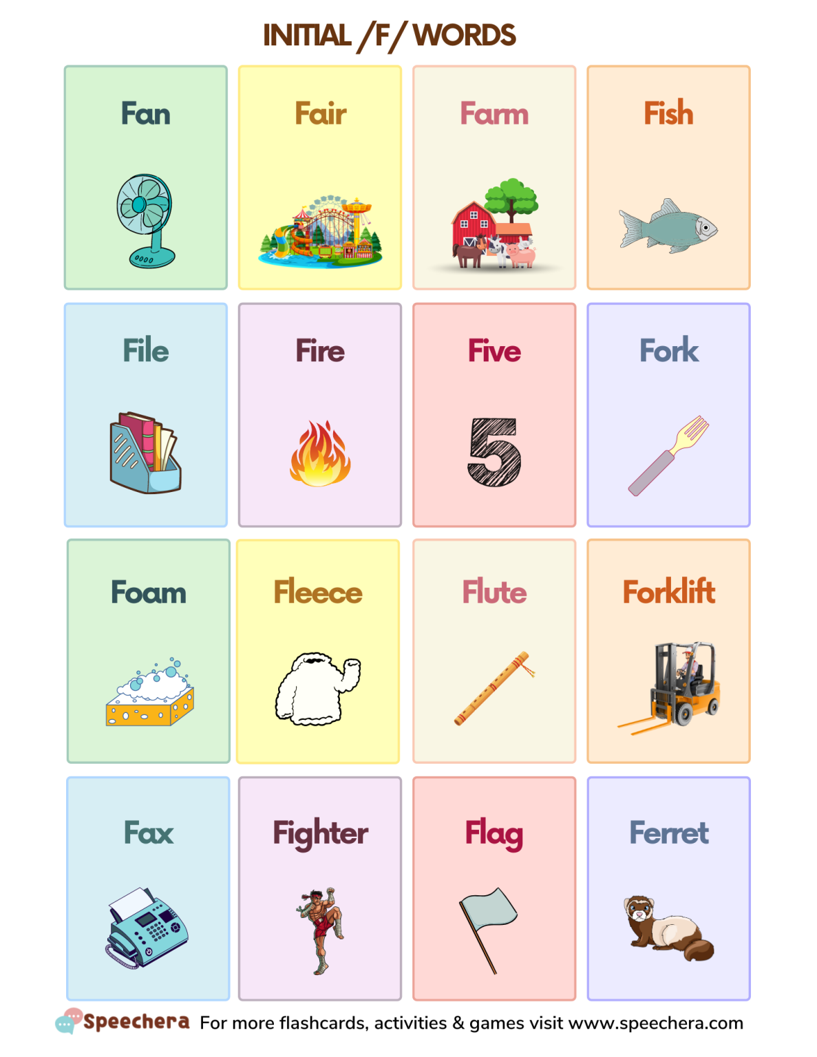 Free Initial F Sound Words For Speech Therapy Speech Era Free Initial F Sound Words For Speech Therapy Speech Era