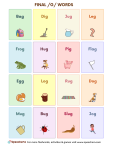 Free Final G Sound Articulation Flashcards Worksheet PDF | Speech Era