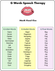 G Words in Speech Therapy | Speech Era