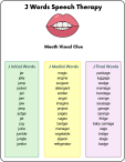 J Words in Speech Therapy | Speech Era