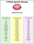 K Words in Speech Therapy | Speech Era