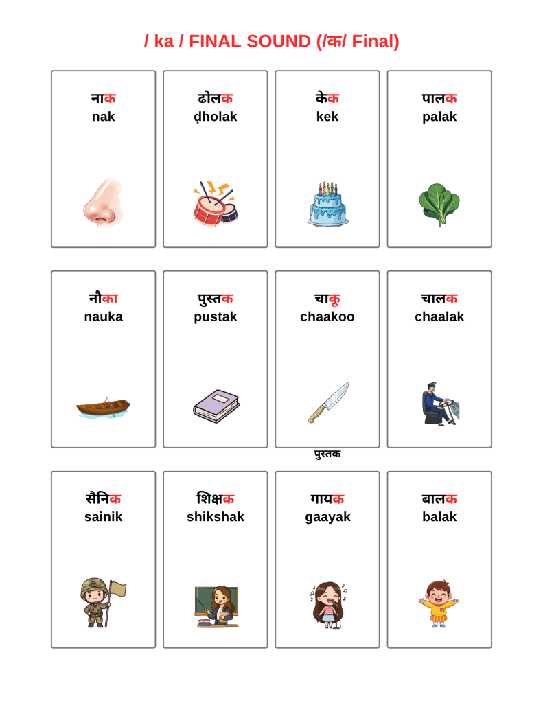 Ka Sound Words for Speech Therapy in Hindi | Speech Era